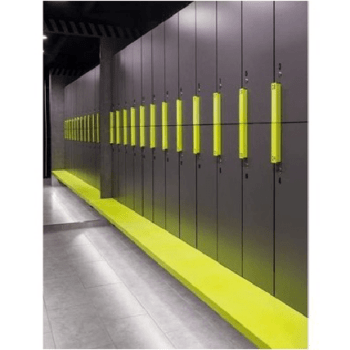 Custom Pandora lockers with benching - bevisco